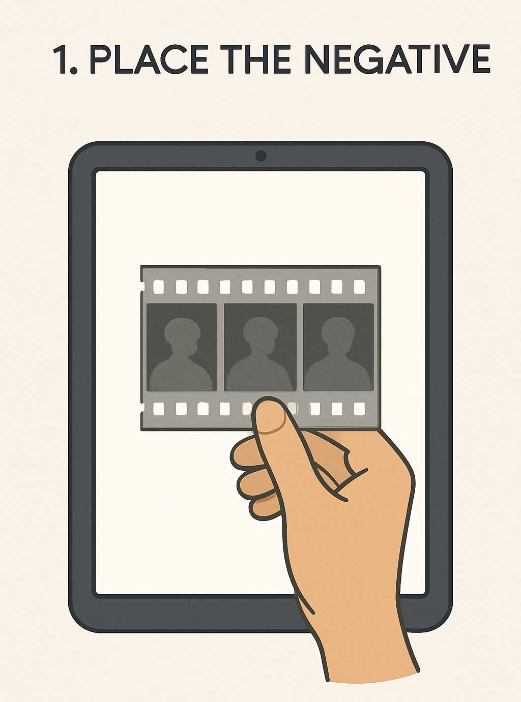 Place the Negative on a Bright Screen